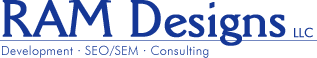 RAM Designs website development, SEO, SEM, Consulting